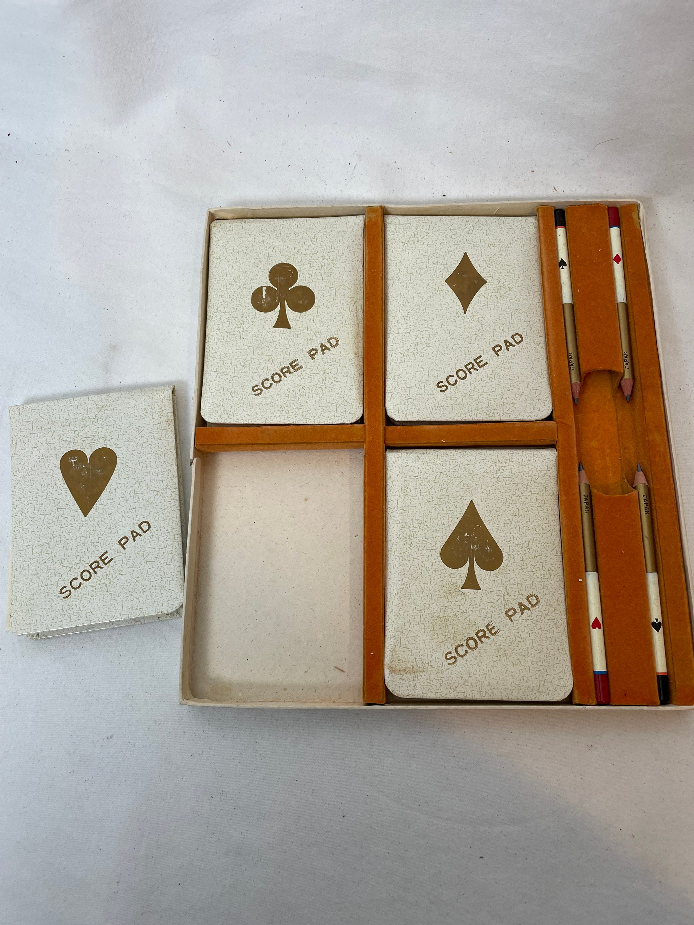 Vintage Bridge Game Score Books With Matching Pencils - Etsy