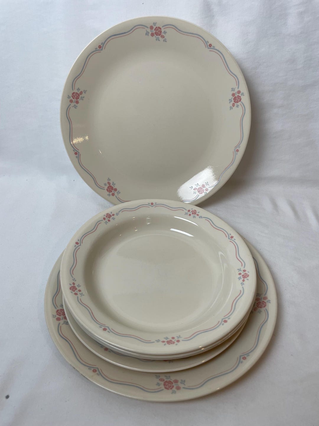 Vintage Corelle by Corning english Breakfast Dishes, 3 Bowls, 1 Salad ...