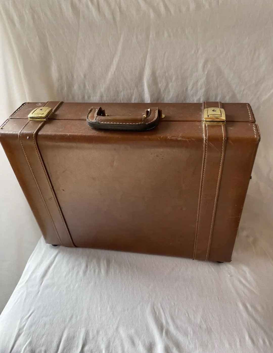 Vintage Stebco Brown Vinyl Briefcase - Etsy