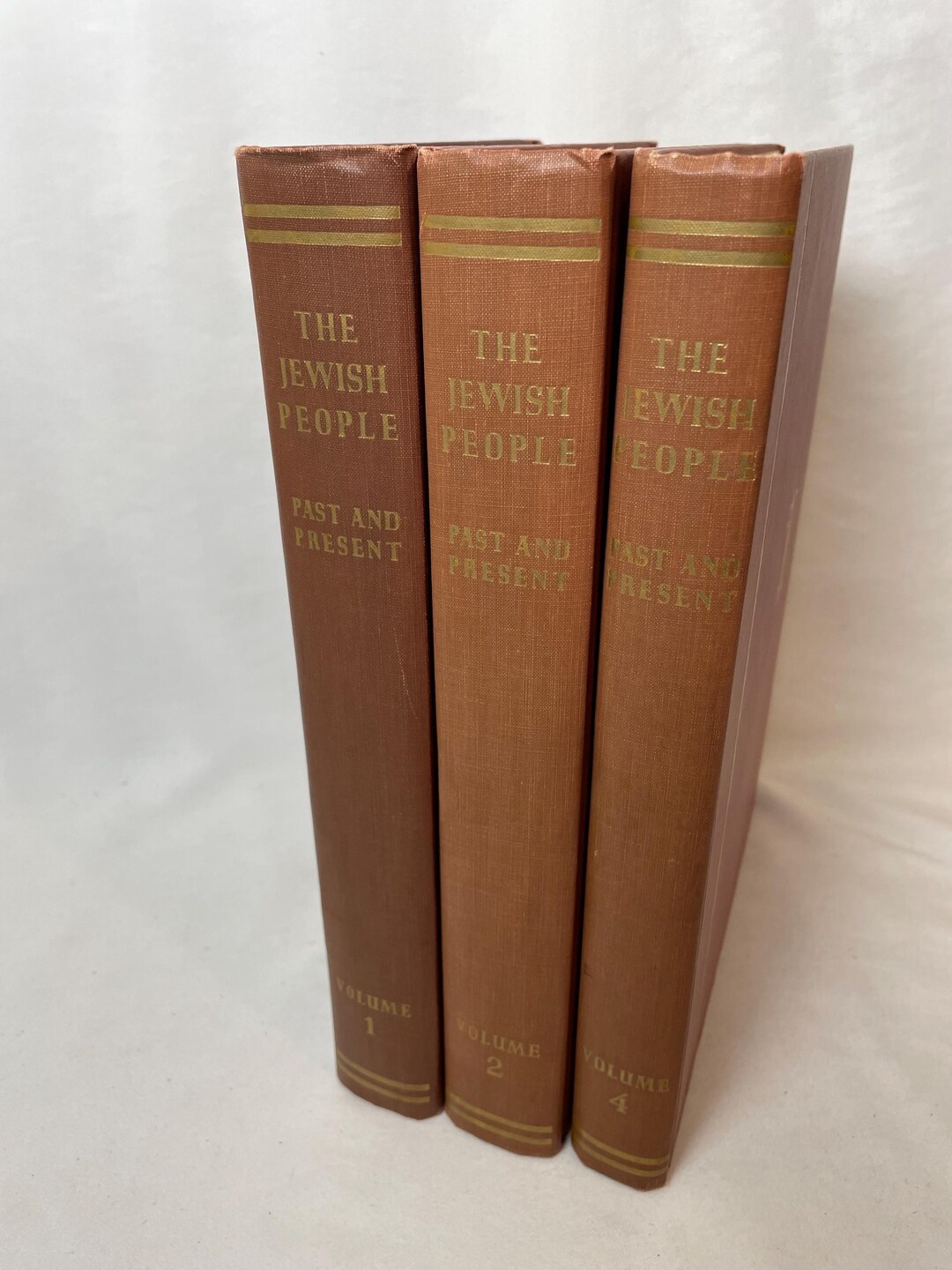 Vintage 1955 Hardcover 3 Book Set - “the Jewish People, Past and ...