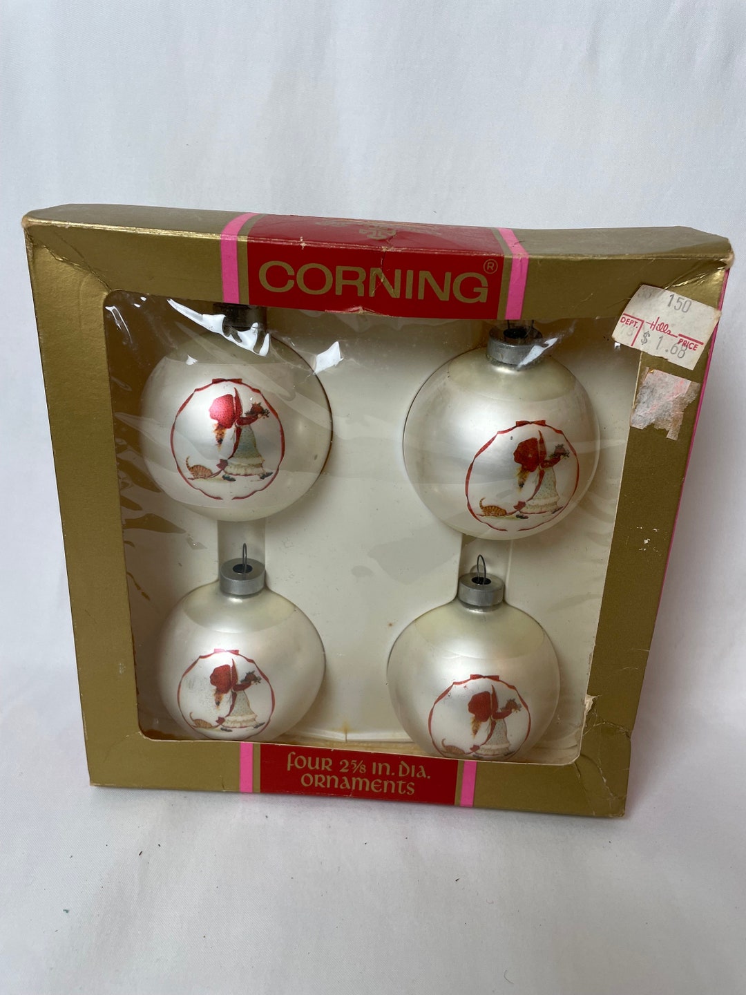 Vintage Boxed Set of 4 Corning Holly Hobbie Christmas Ornaments - Etsy