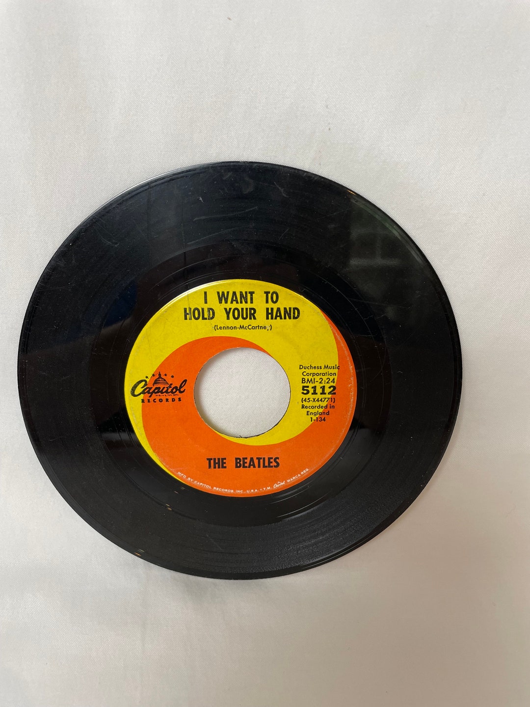 The Beatles - I Want to Hold Your Hand 45 RPM Vinyl Single - Etsy