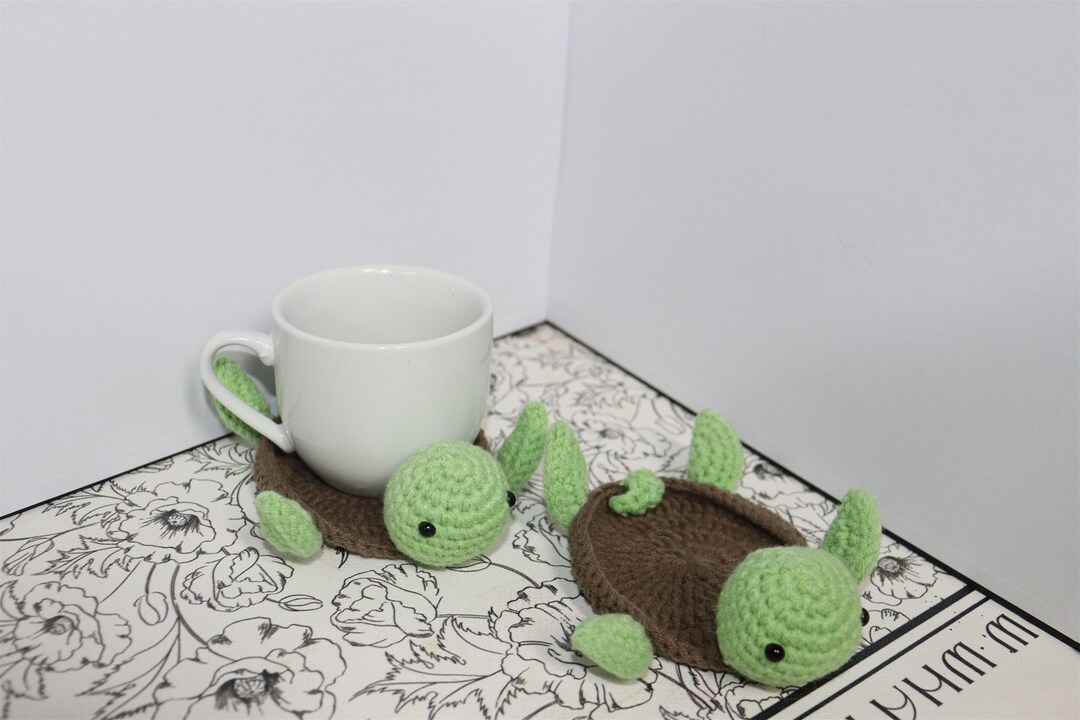 Handmade Crochet Coasters, Crochet Turtle Coasters, Mug Rugs - Etsy