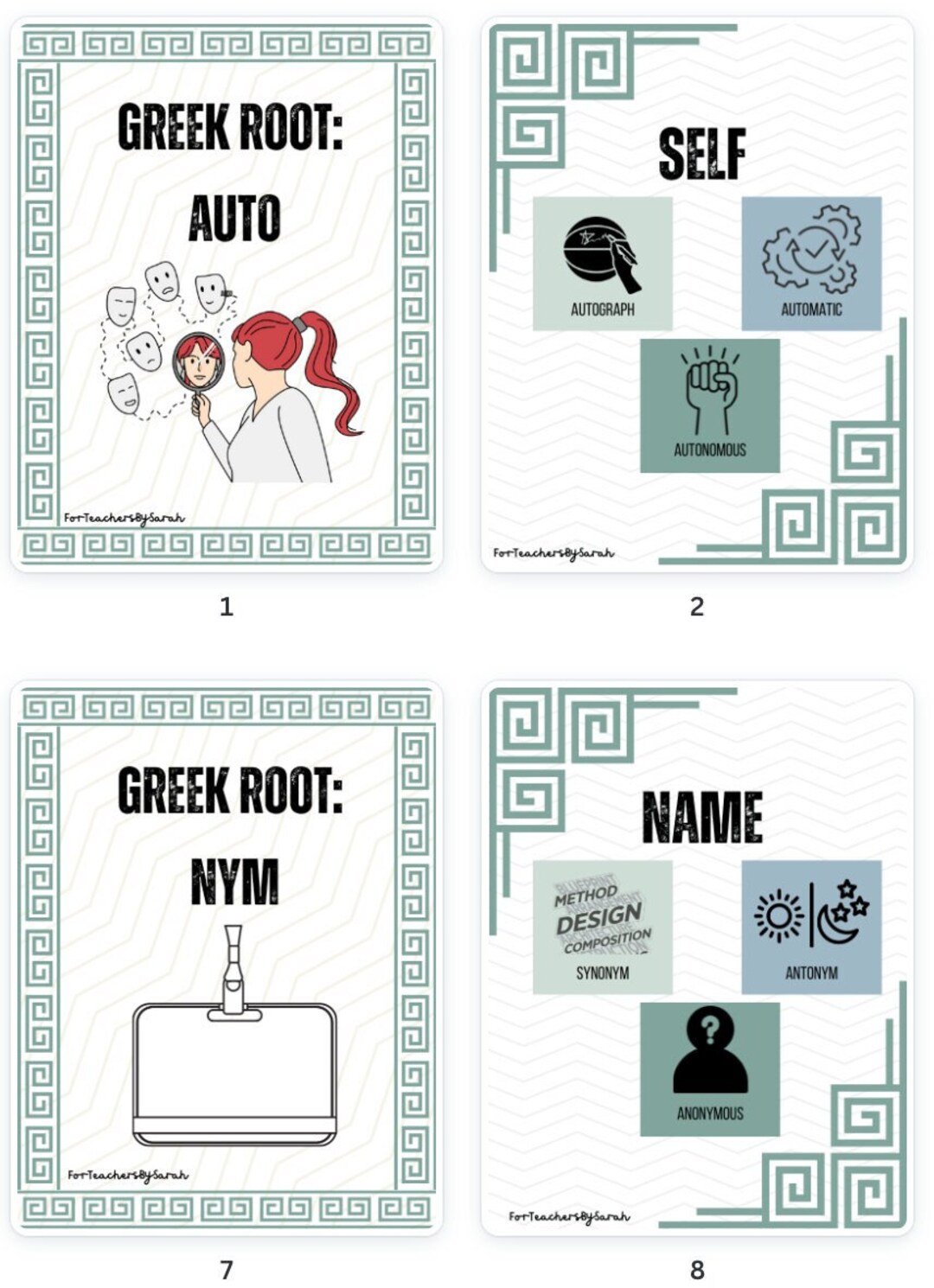 Greek Roots Flashcards Vocabulary Printable Lower Price! - Etsy