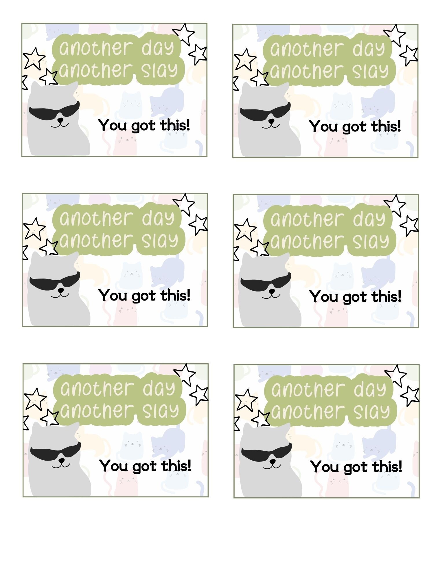 Testing Printable Affirmation Cards | Encouragement Cards | Lunch Box ...
