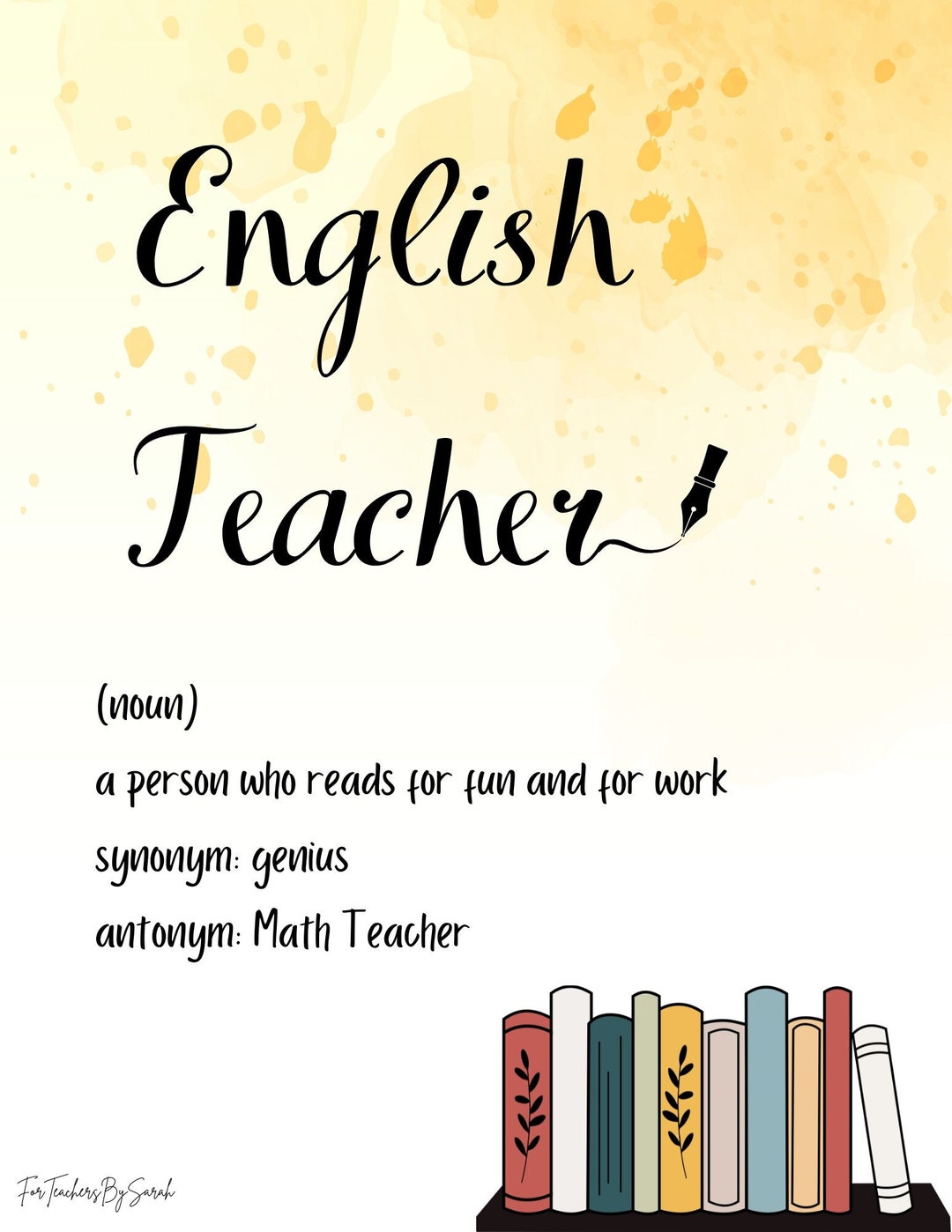 English Teacher Definition Poster Printable Lowered Price! - Etsy