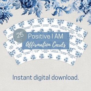I AM Affirmation Cards for Women, Self Care Gift, Digital Download ...