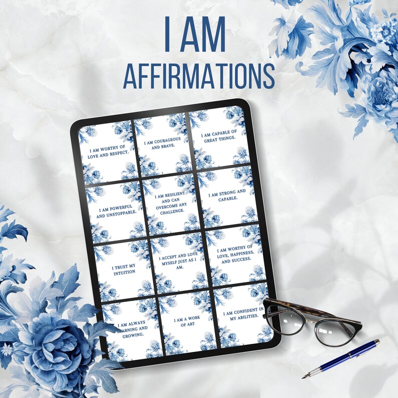 I AM Affirmation Cards for Women, Self Care Gift, Digital Download ...