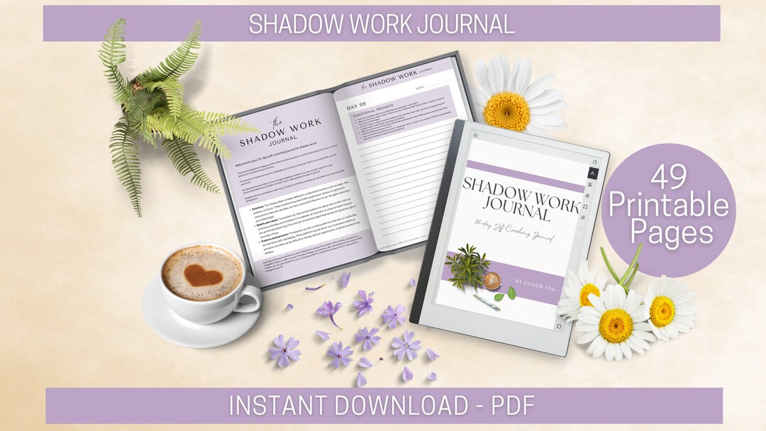 Shadow Work Digital Journal, 30-day Self Coaching Journal, Therapy ...