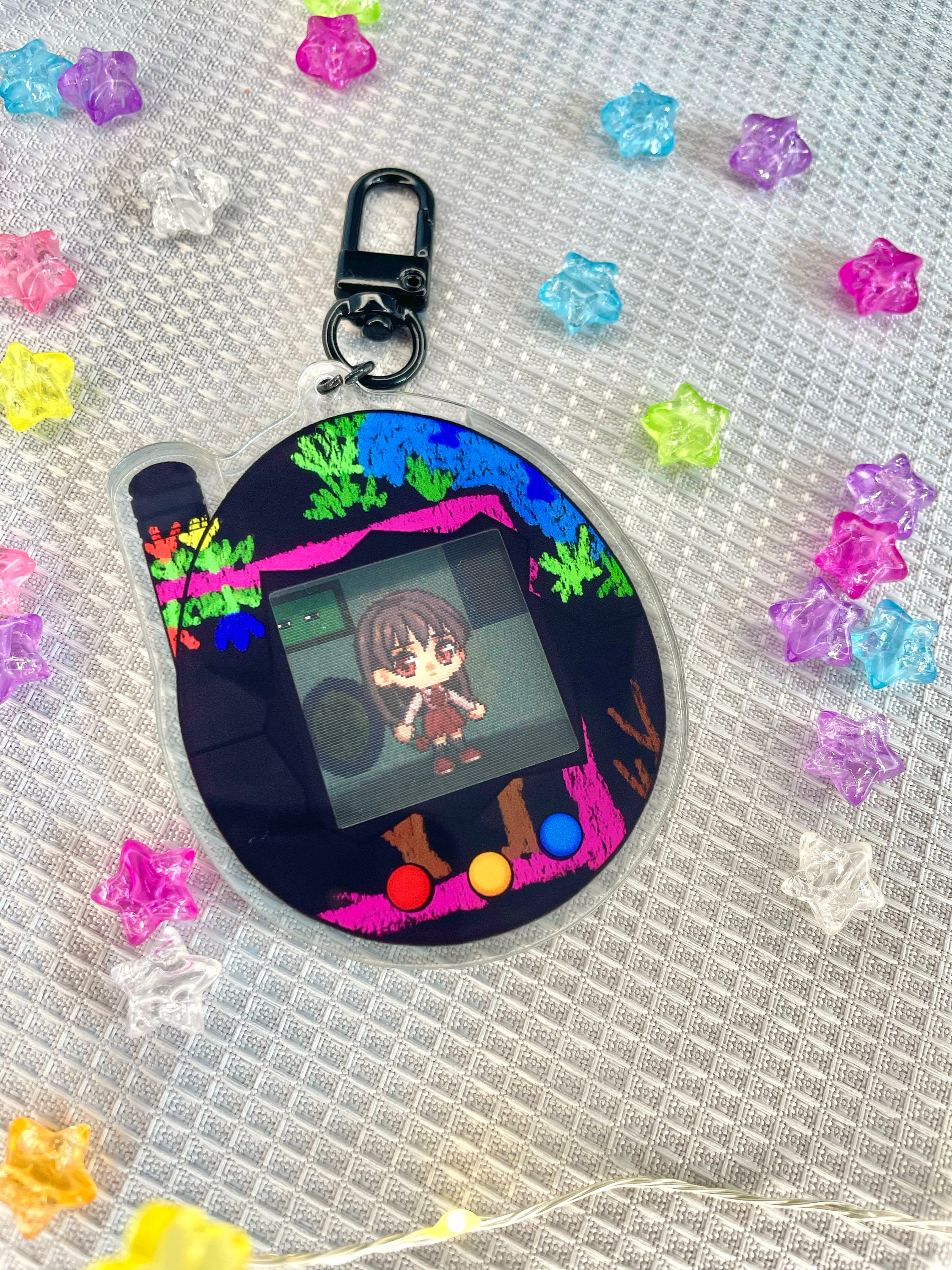 Ib Lenticular Tamagotchi Inspired Keychain - Etsy