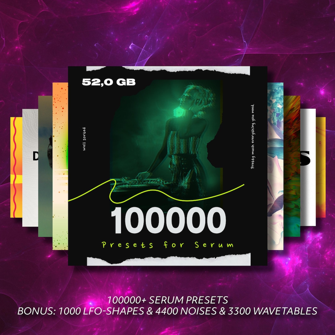 100,000+ Serum Presets Bundle – Mega Sound Pack With Wavetables, Lfos ...
