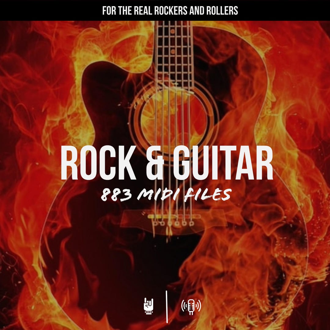 Rock MIDI Pack – 883 Files With Guitar Riffs, Chords, Solos & Drum ...