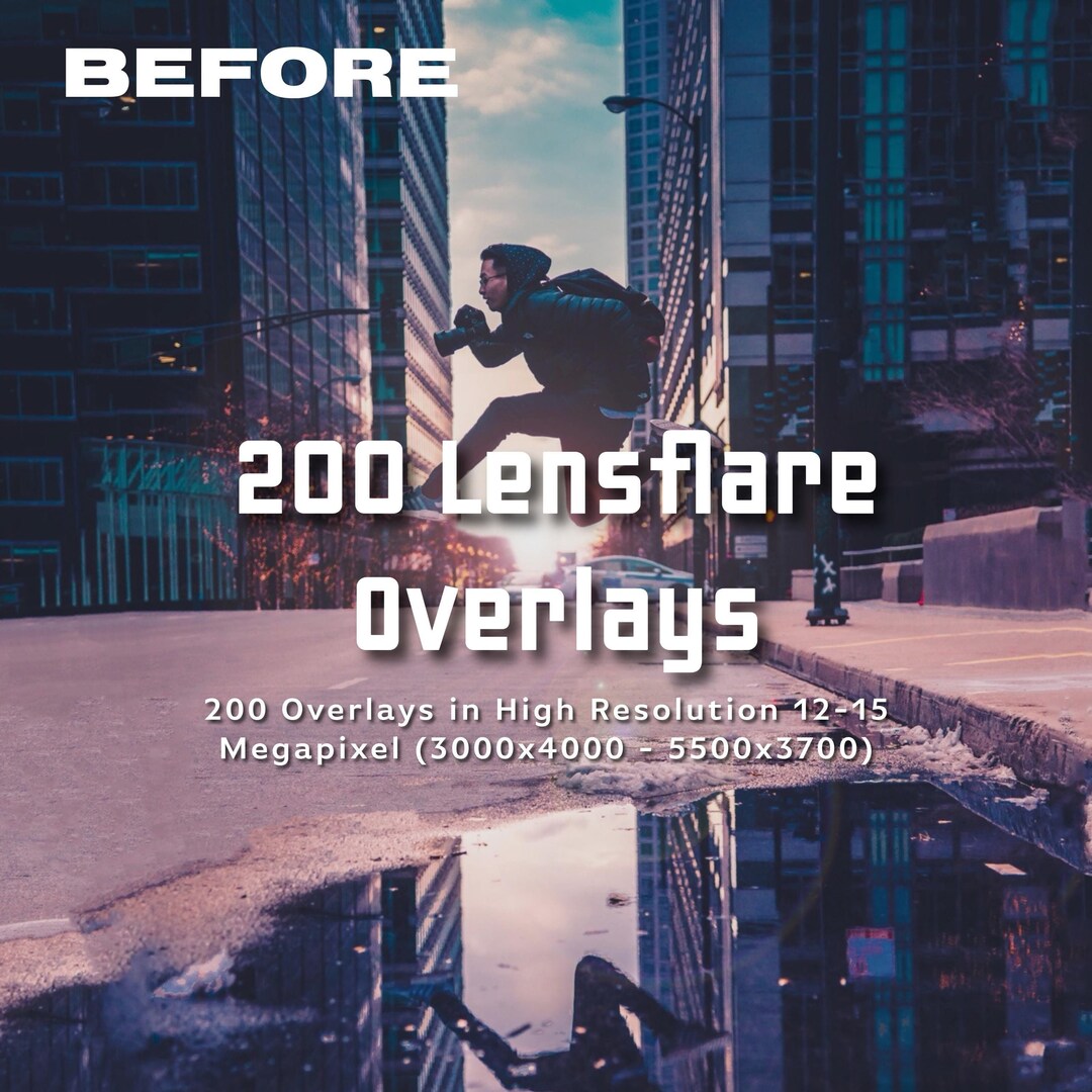 200 Lensflare Overlays for Photoshop High-resolution Flare Effects in ...