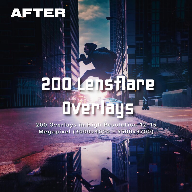200 Lensflare Overlays for Photoshop High-resolution Flare Effects in ...