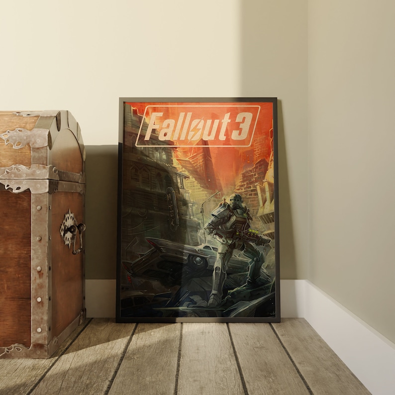 Fallout 3 Game Poster, Nuka Cola Wall Art, Kraft Paper Print, Retro ...