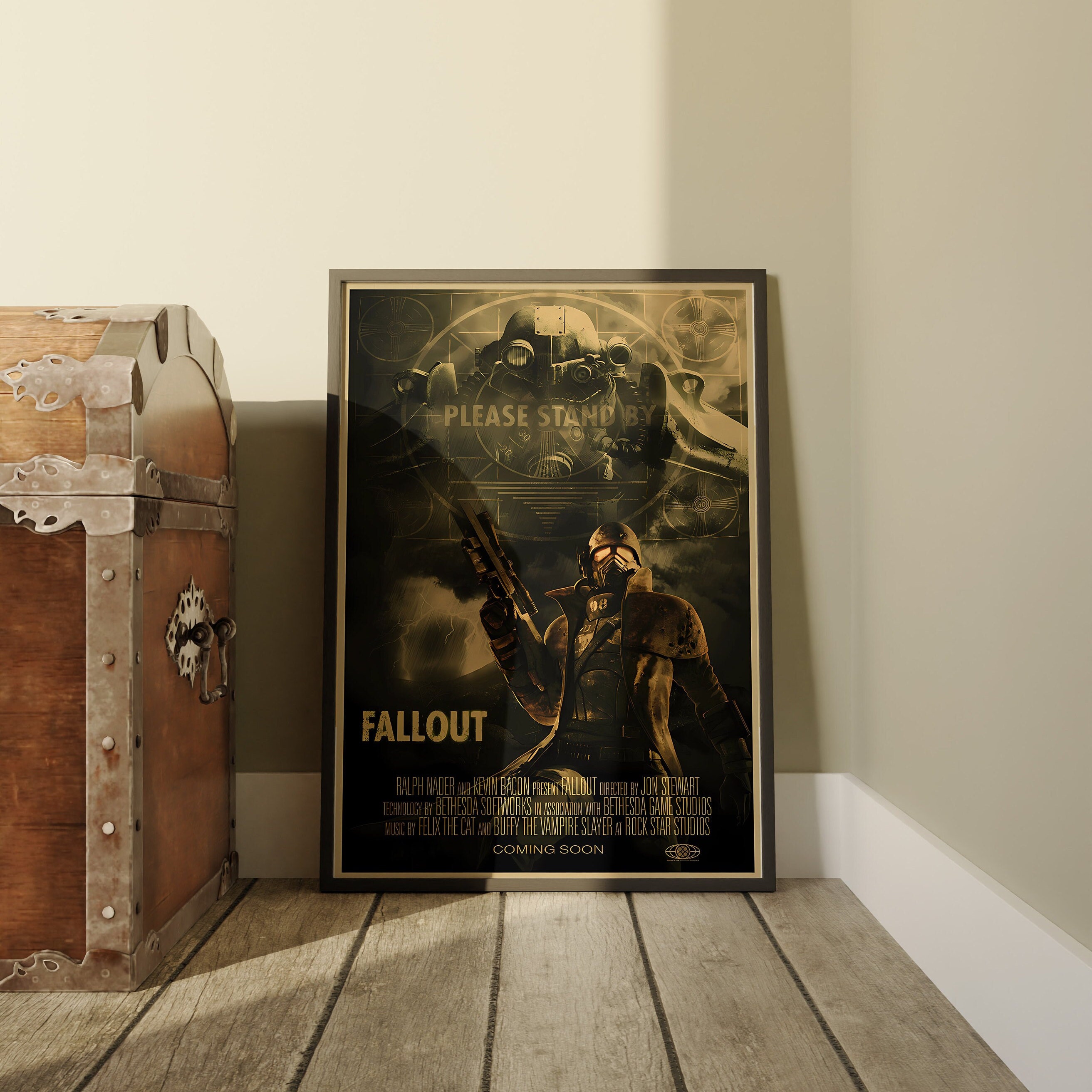 Fallout 4 Game Poster, Sci-fi Wall Art, Kraft Paper Print, Gaming Room ...