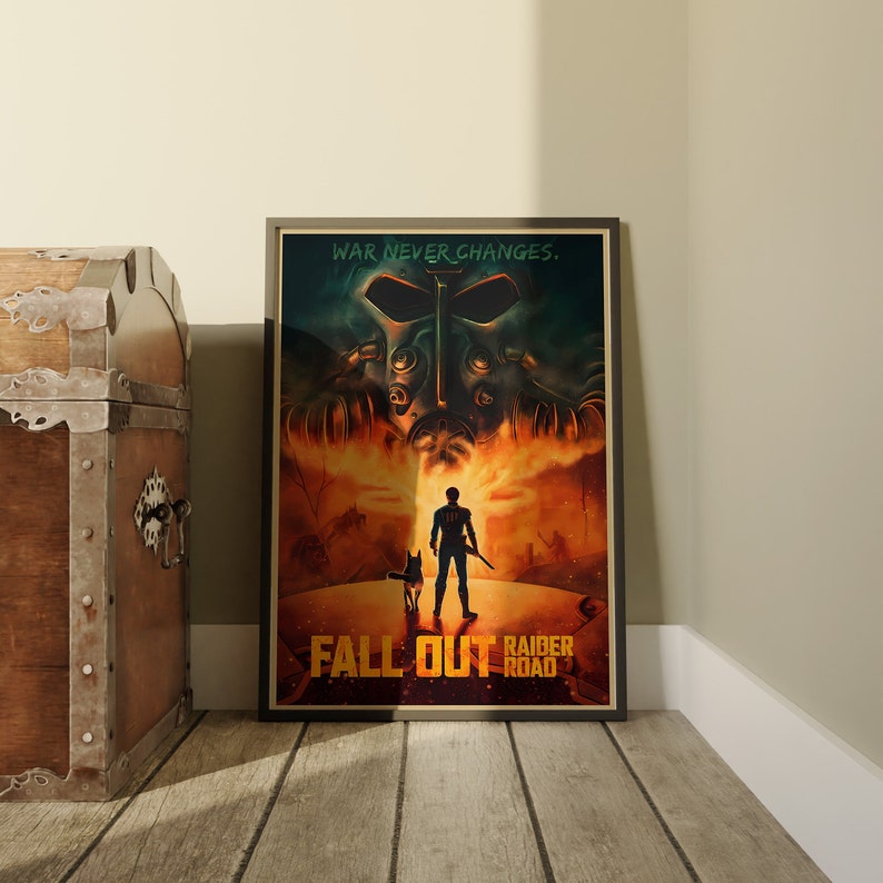 Fallout 4 Game Poster, Sci-fi Wall Art, Kraft Paper Print, Gaming Room ...
