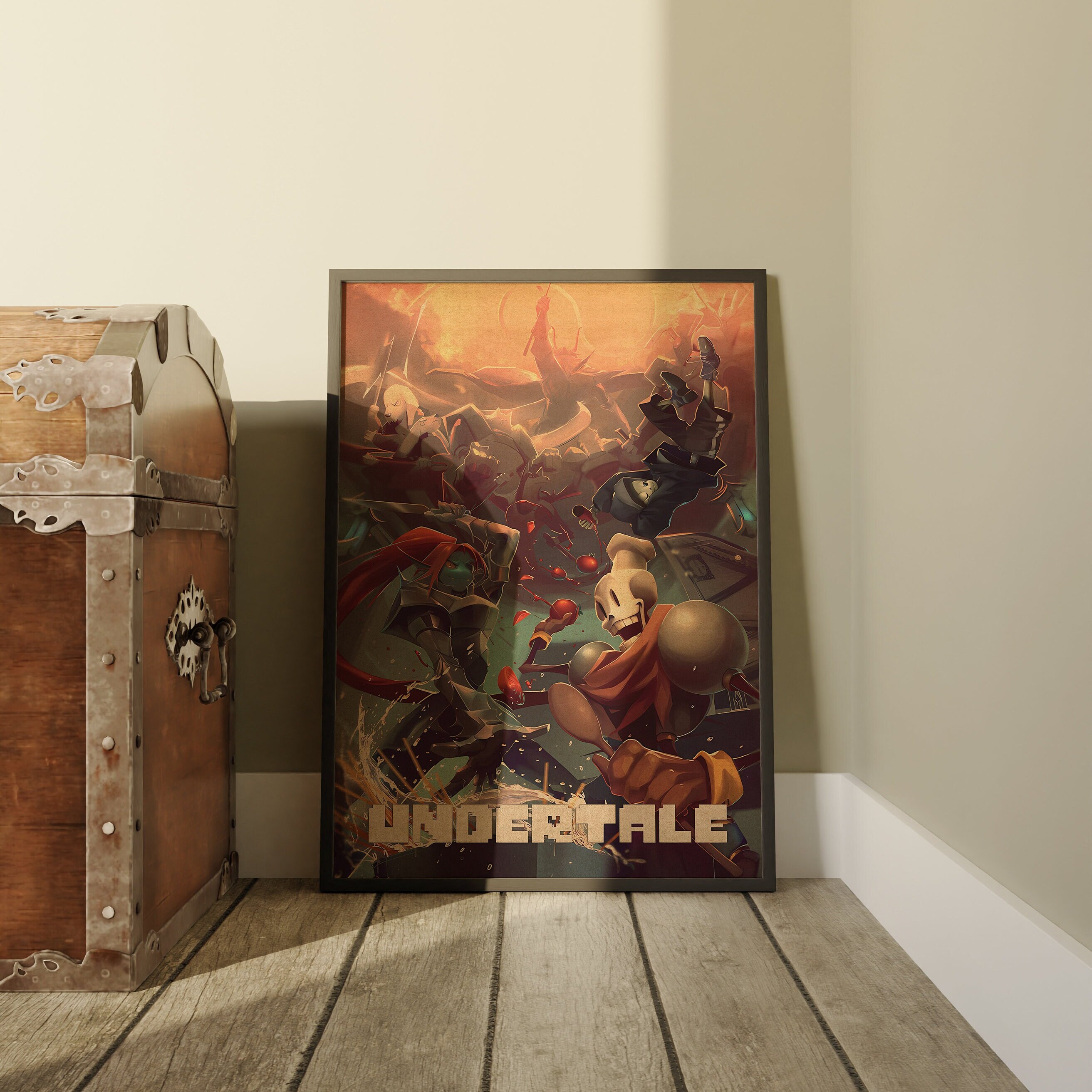 Undertale Game Poster, Retro Wall Art, Vintage Home Decor, Kraft Paper ...