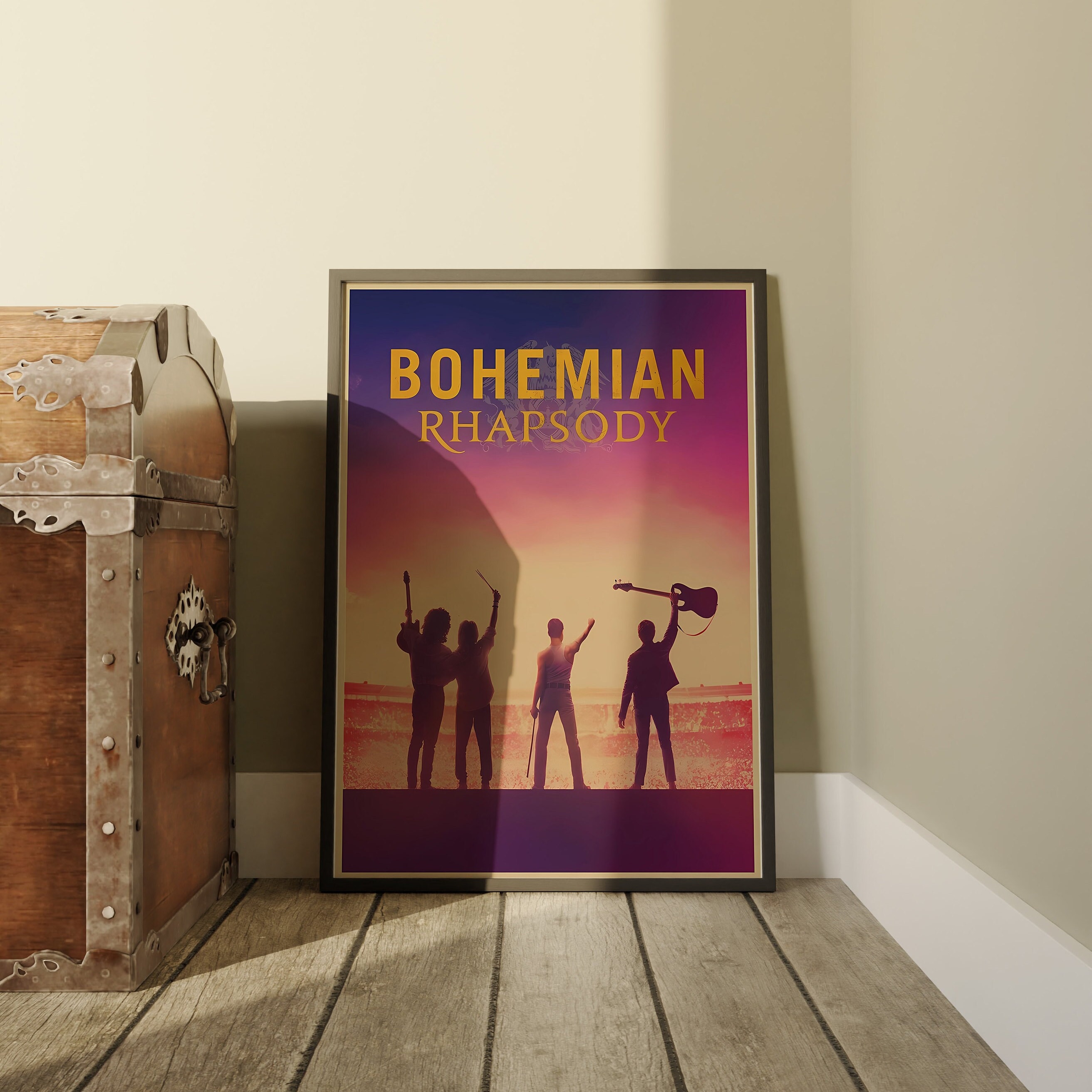 Bohemian Rhapsody Poster, Freddie Mercury Wall Art, Kraft Paper Print ...