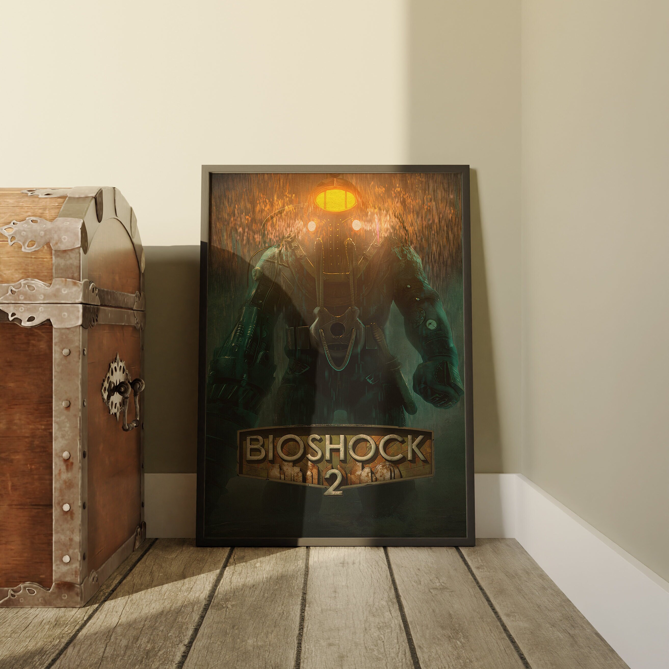 Bioshock 2 Retro Poster, Video Game Wall Art, Kraft Paper Print, Gaming ...