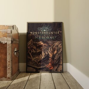 Monster Hunter World Poster Kraft Paper Print Gaming Wall Art Fantasy ...