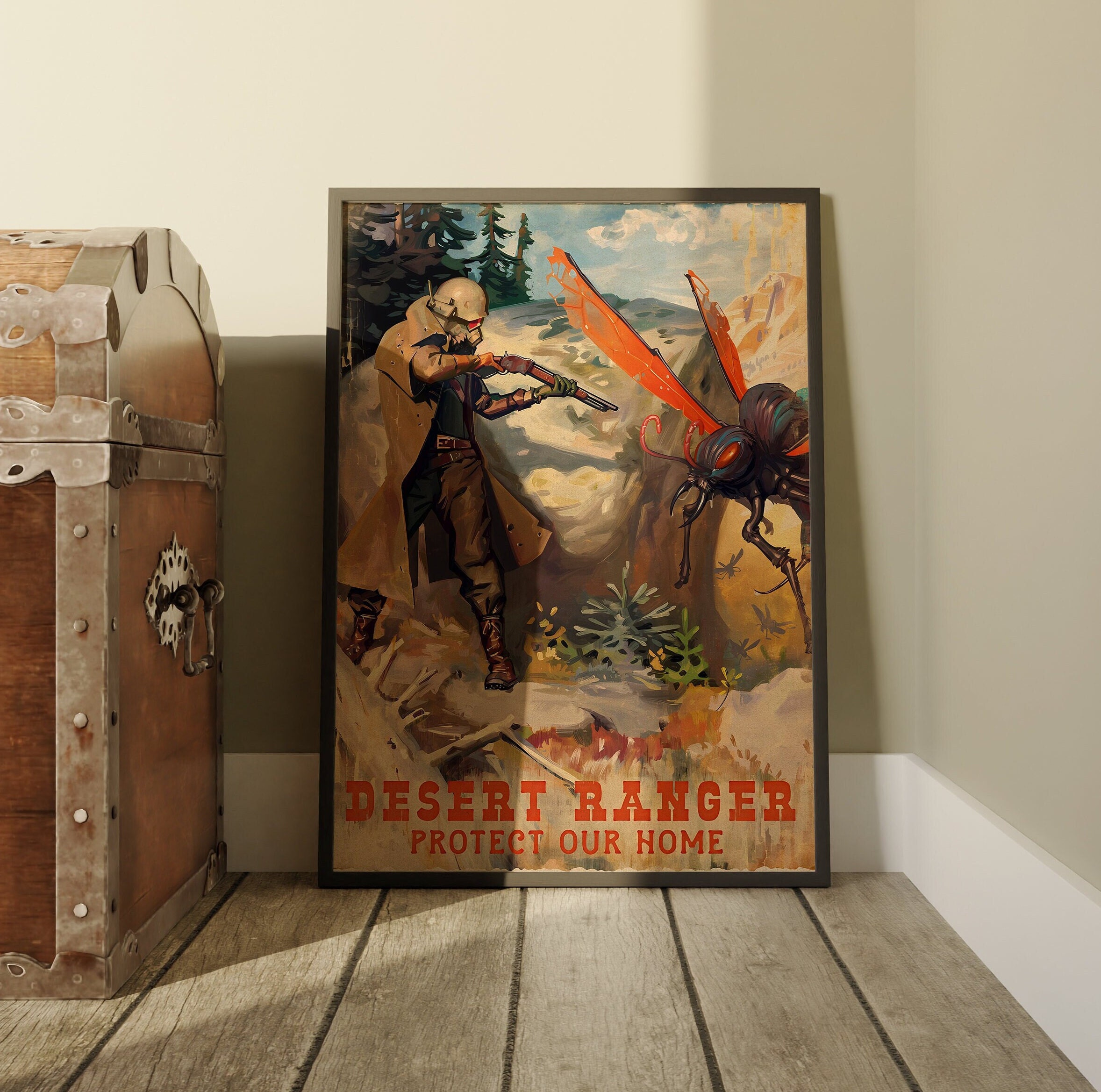 Fallout 4 Game Poster, Sci-fi Wall Art, Kraft Paper Print, Gaming Room ...