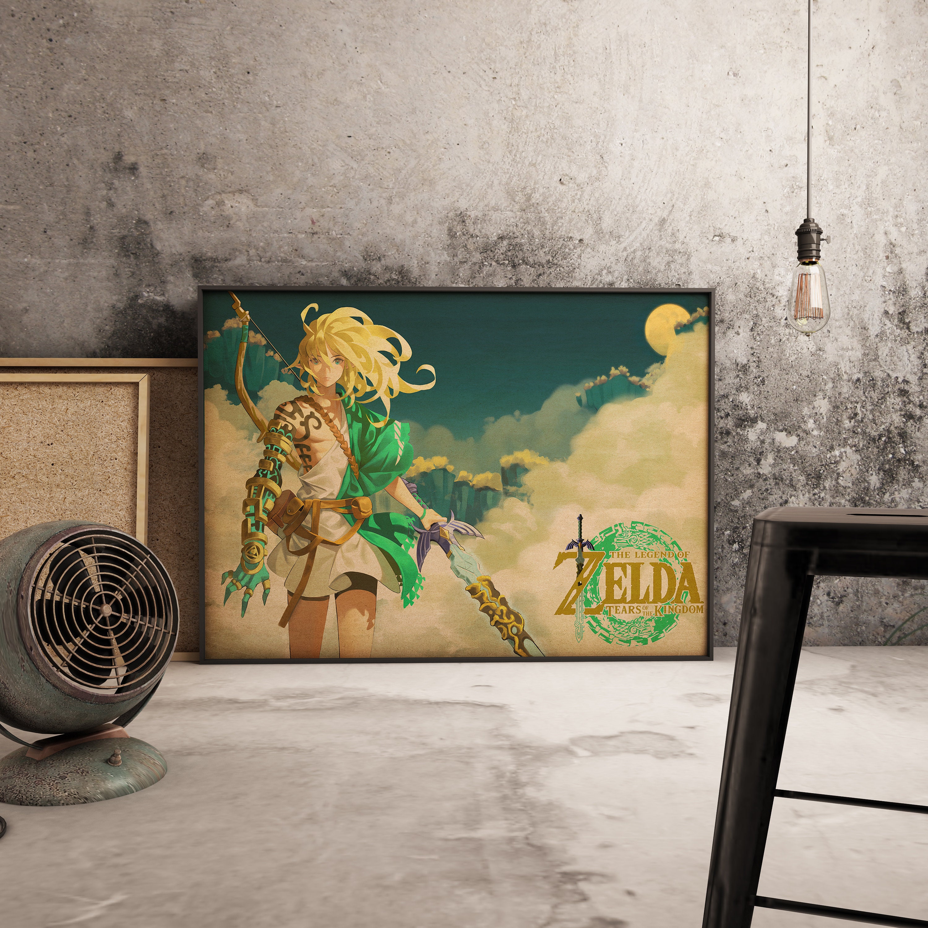The Legend of Zelda Poster Artistic Kraft Paper Print Retro Video Game ...