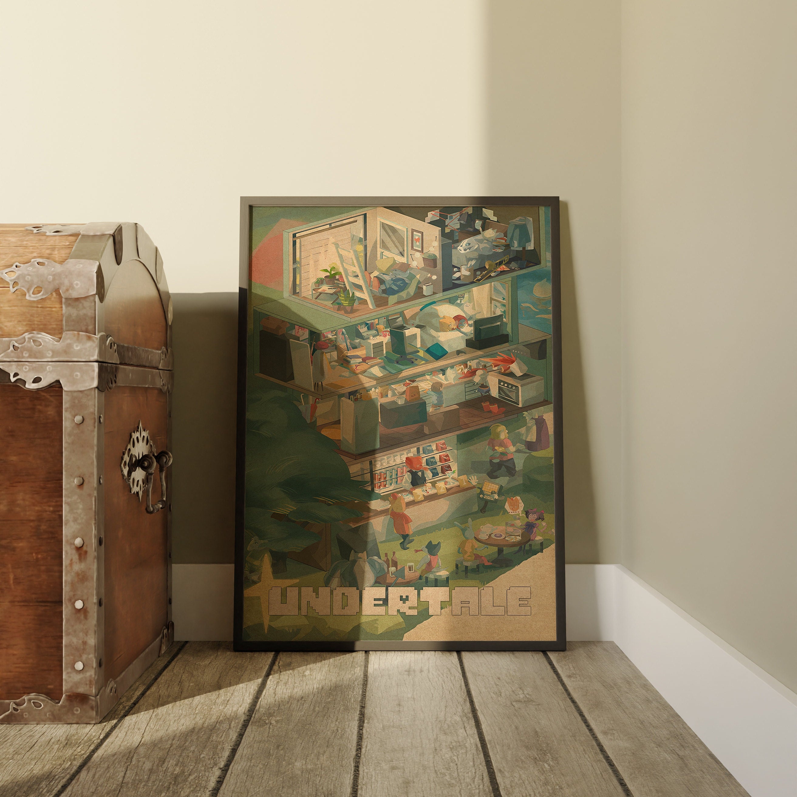 Undertale Game Poster, Retro Wall Art, Vintage Home Decor, Kraft Paper ...