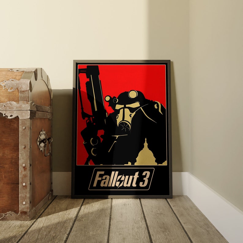 Fallout 3 Game Poster, Nuka Cola Wall Art, Kraft Paper Print, Retro ...