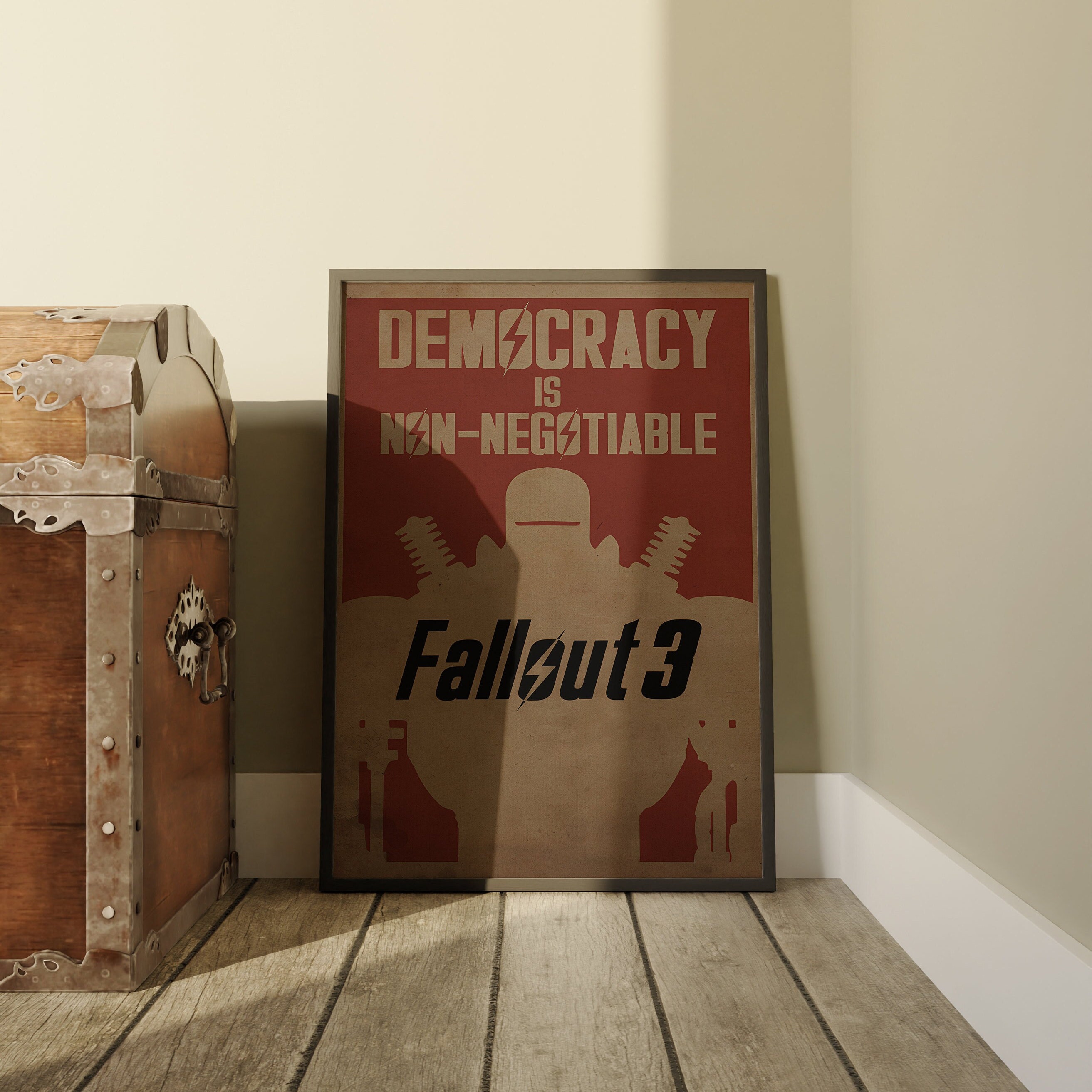 Fallout 3 Game Poster, Nuka Cola Wall Art, Kraft Paper Print, Retro ...