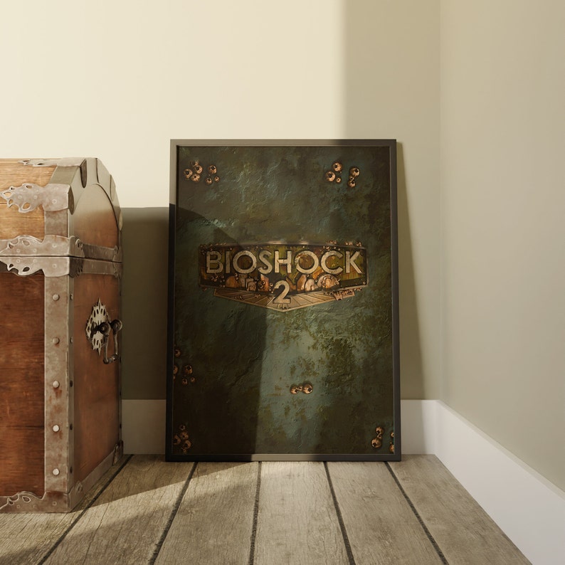 Bioshock 2 Retro Poster, Video Game Wall Art, Kraft Paper Print, Gaming ...