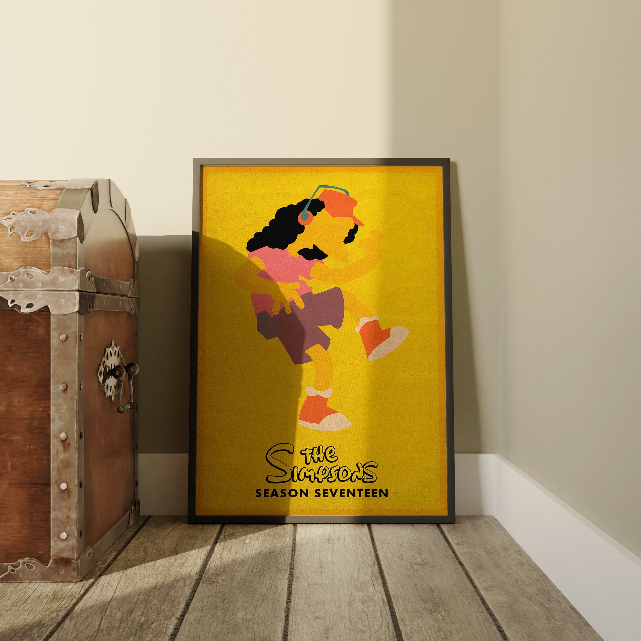 The Simpsons Family Poster, Classic Cartoon Print on Kraft Paper ...