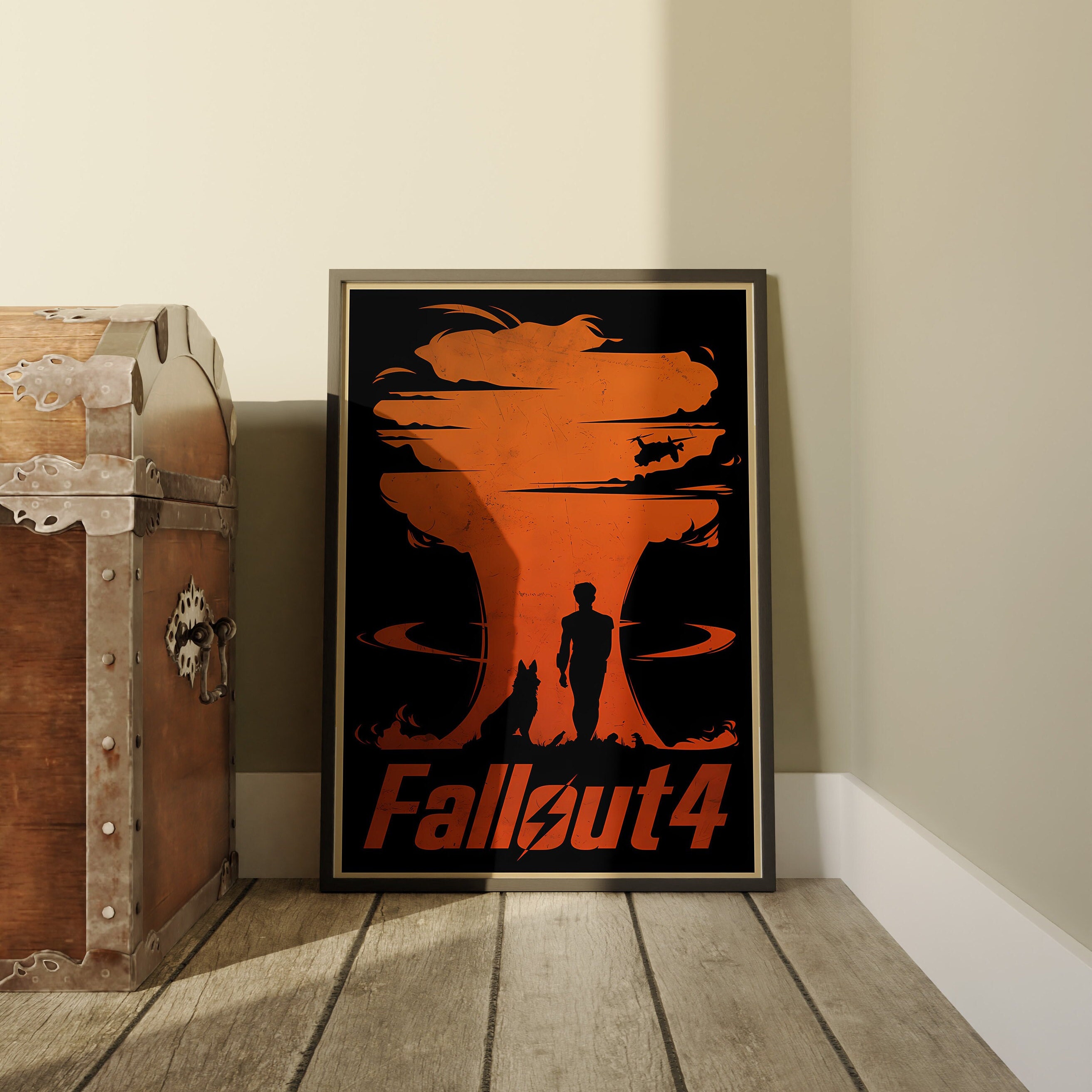 Fallout 4 Game Poster, Sci-fi Wall Art, Kraft Paper Print, Gaming Room ...