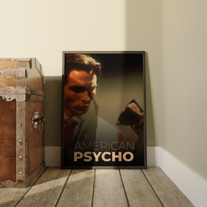 American Psycho Movie Poster - Minimalist Film Art Print, Patrick ...