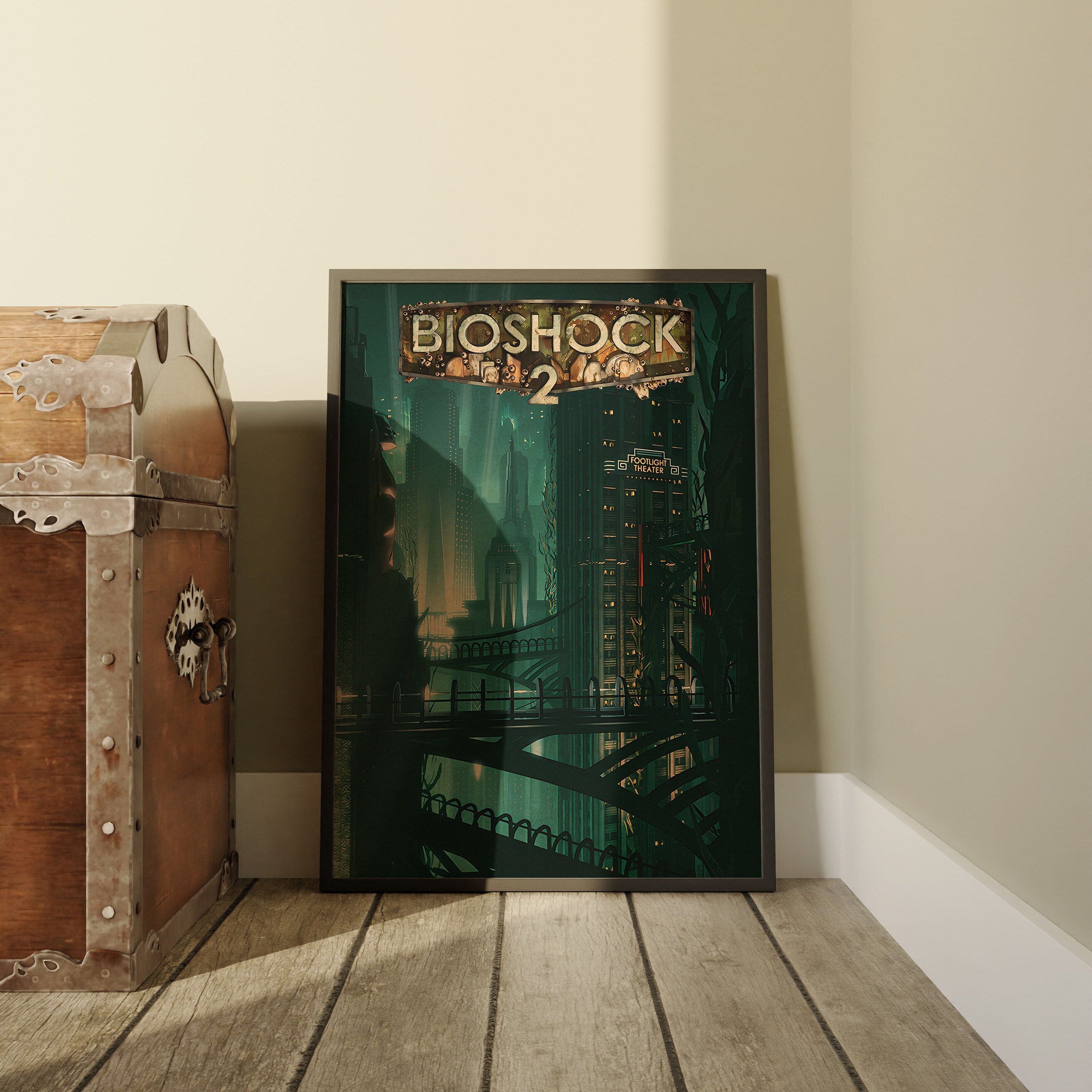 Bioshock 2 Retro Poster, Video Game Wall Art, Kraft Paper Print, Gaming ...