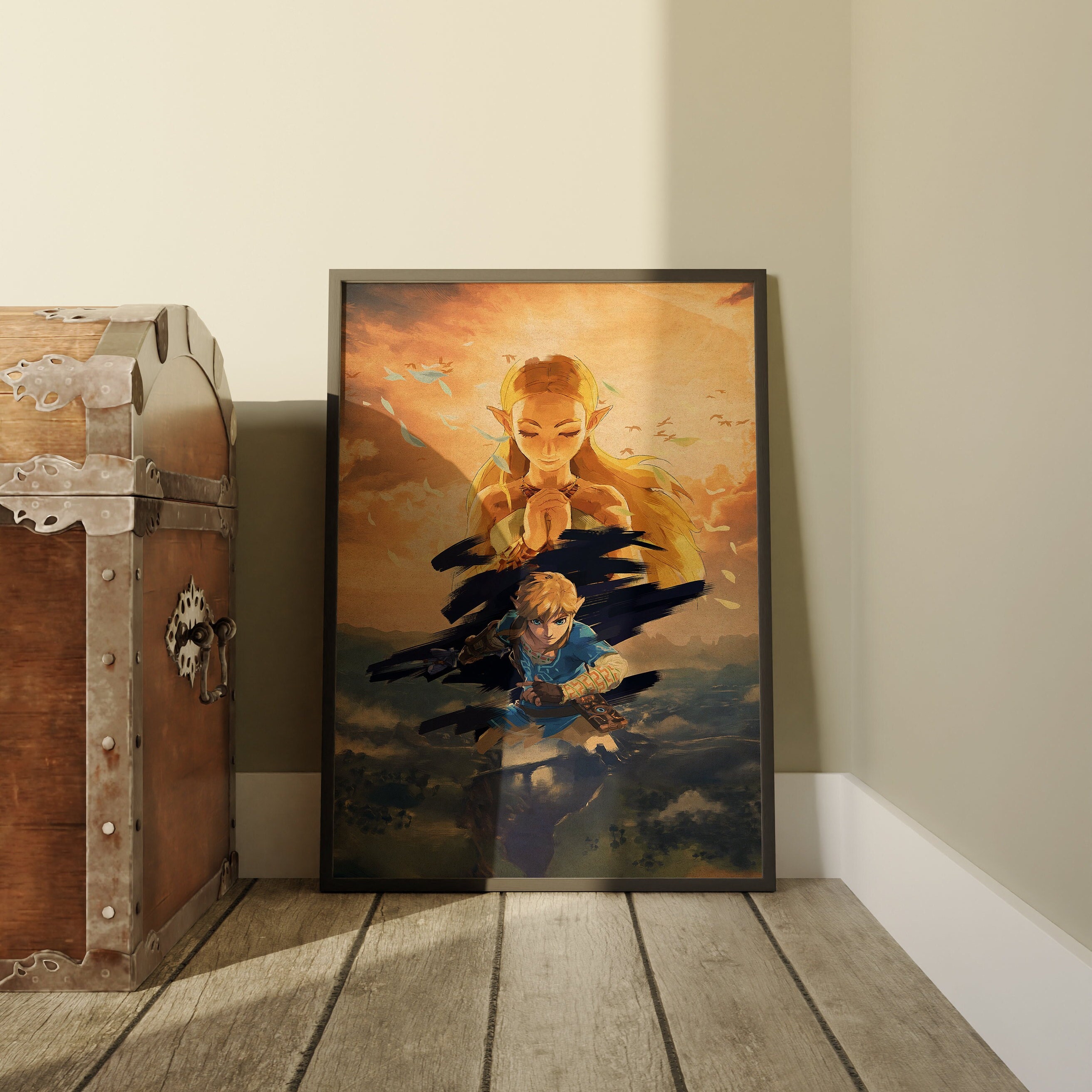 The Legend of Zelda Poster Artistic Kraft Paper Print Retro Video Game ...