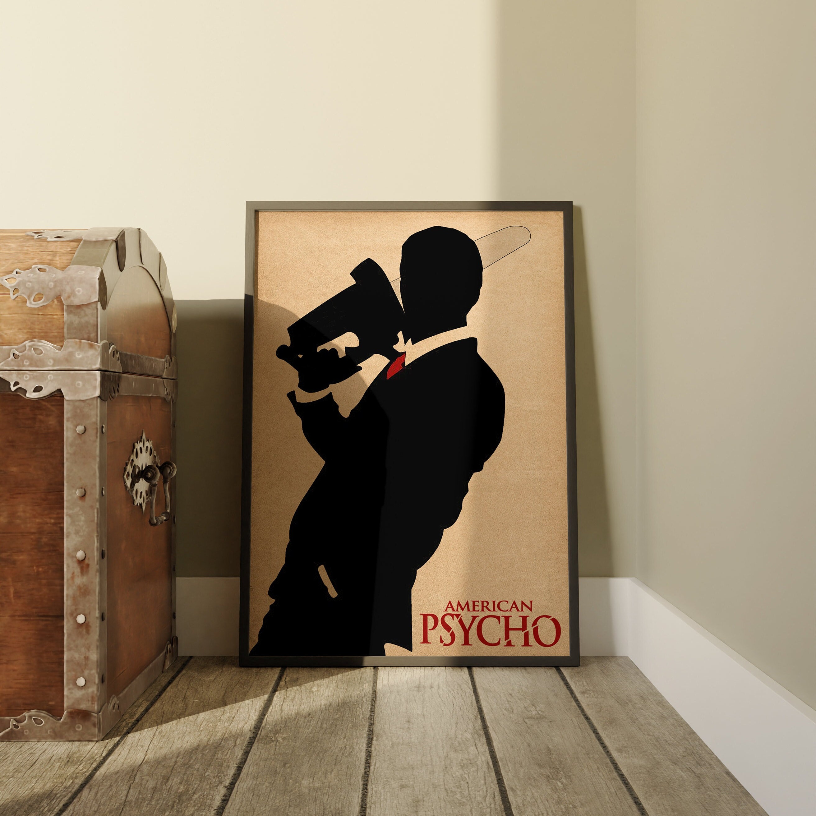 American Psycho Movie Poster Minimalist Film Art Print, Patrick Bateman ...