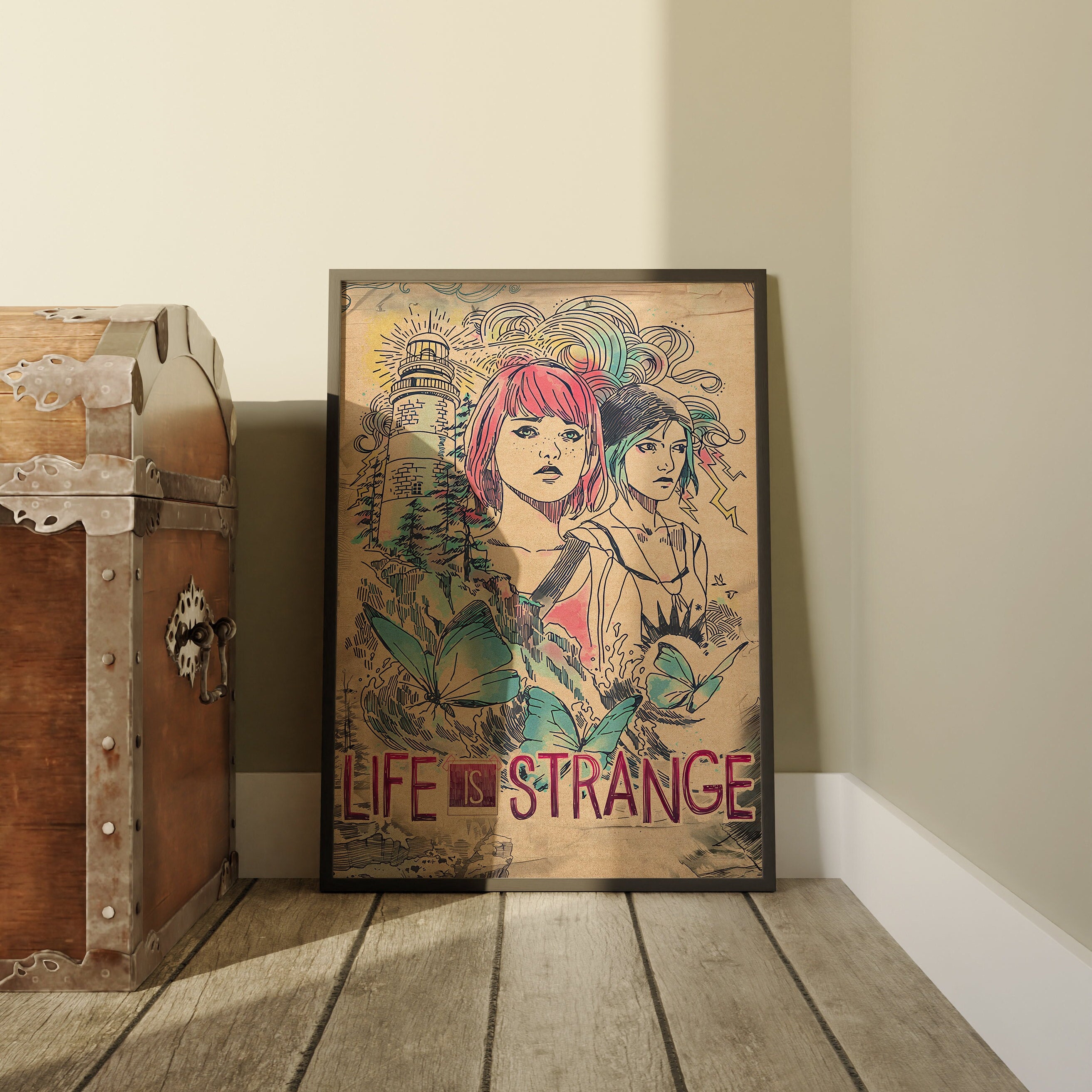 Life is Strange Poster, Kraft Paper Print, Arcadia Bay & Max Caulfield ...