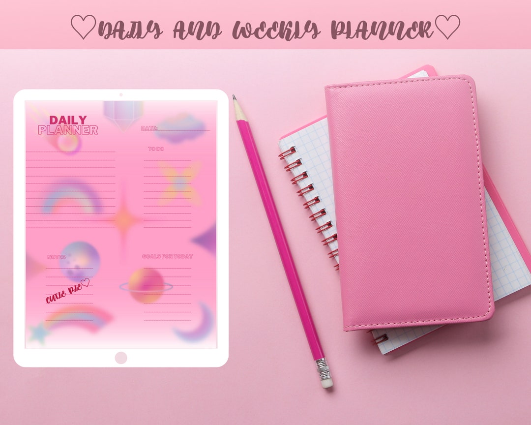 Dijital Planner Digital Download Journal Daily Planner Weekly Planner ...