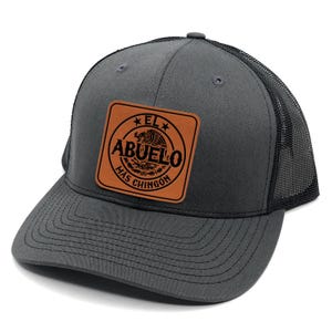 Custom El Abuelo Mas Chingon Trucker Hat Leather Patch - Personalized ...