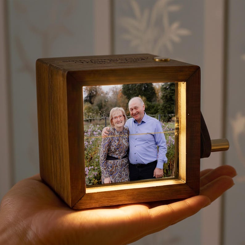Custom Parents Photo Flipbook Box Gift, Personalized 50th Anniversary ...