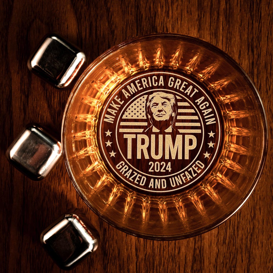 Engraved Donald Trump Shooting Gift, Trump 45 47 Whiskey Glass, Make ...