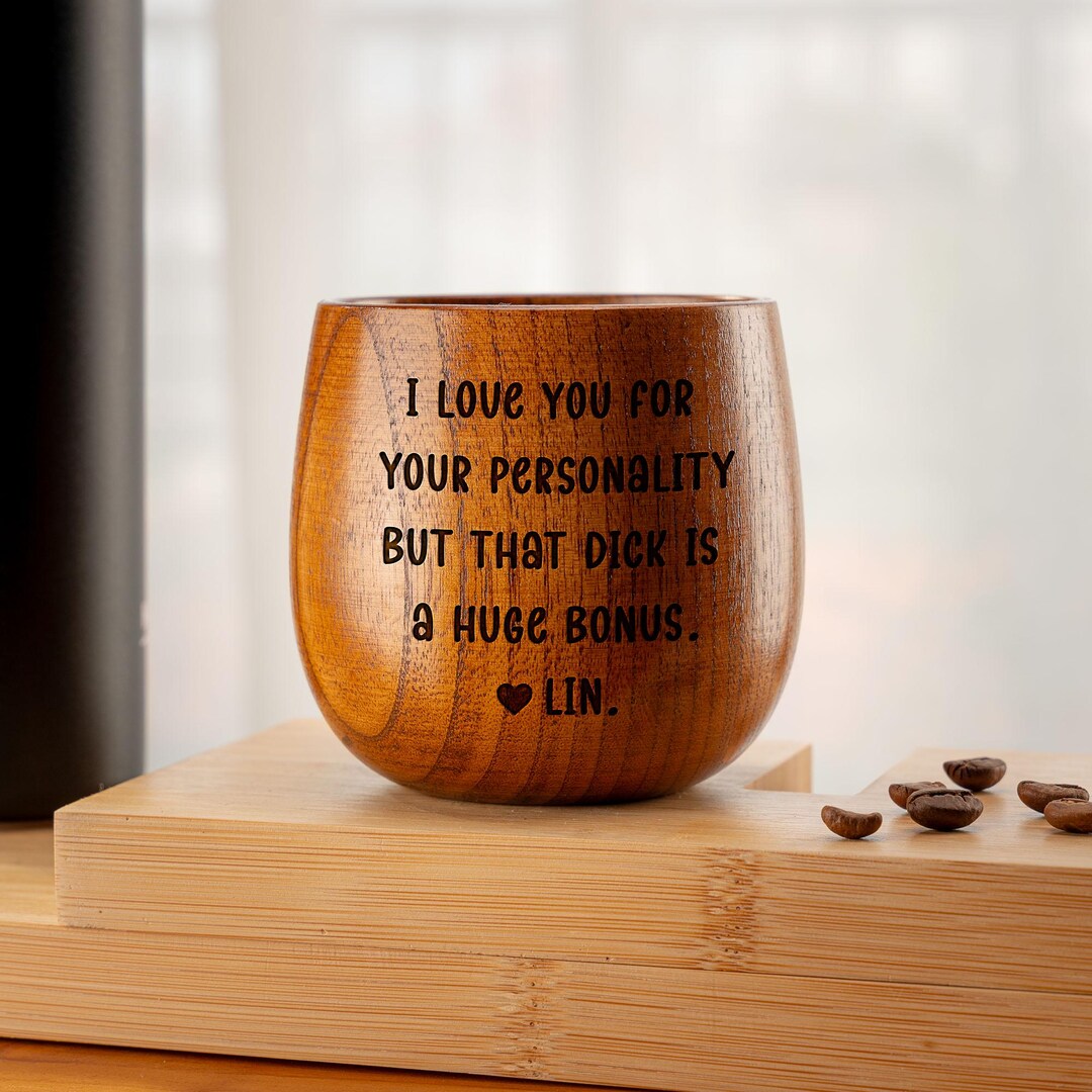Custom Wooden Whiskey Glass for Men - Vintage Wooden Bourbon Cup for ...