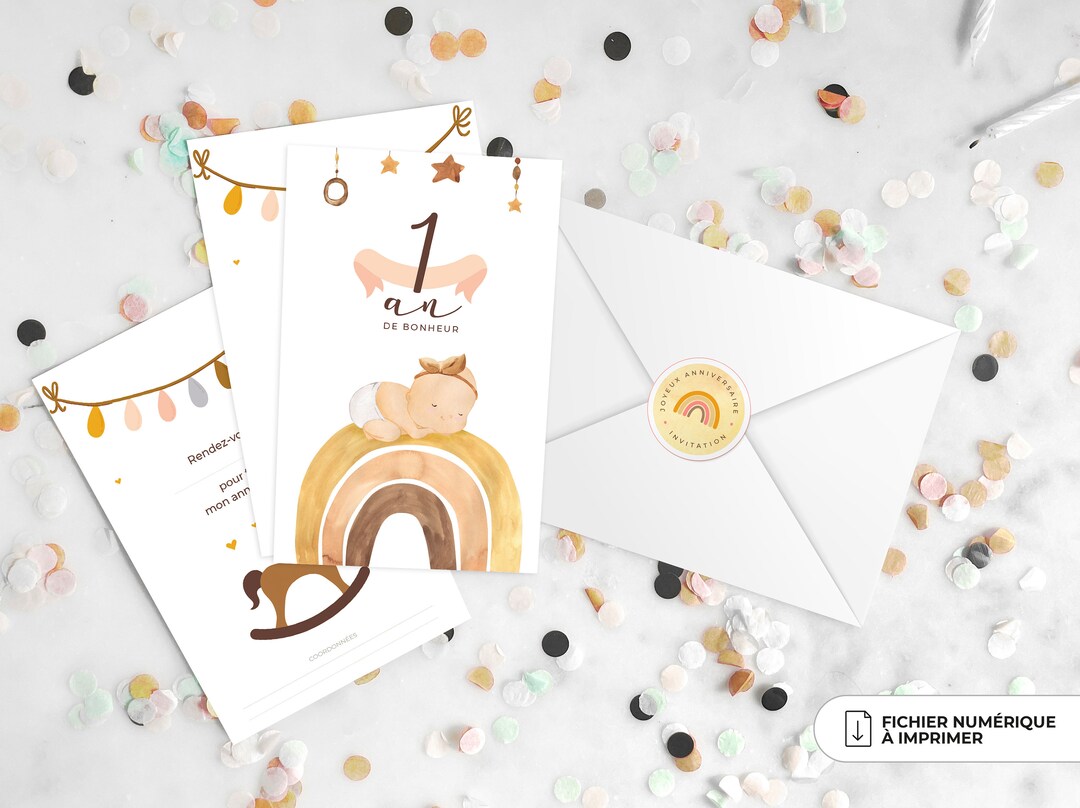 SWEETNESS Theme Birthday Invitation Double-sided Printed or Digital PDF ...