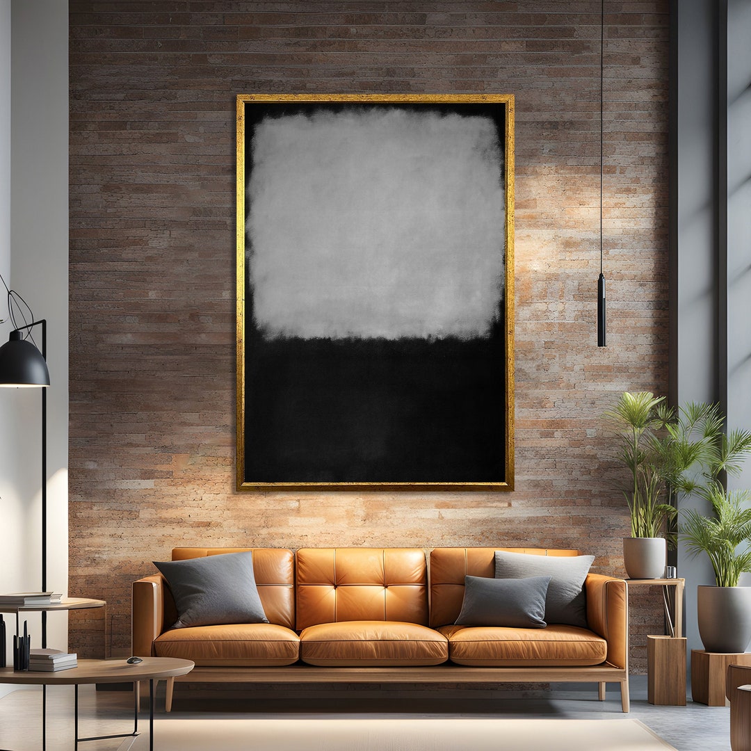 Monochrome Abstract Art in Black and White on Canvas for Modern ...