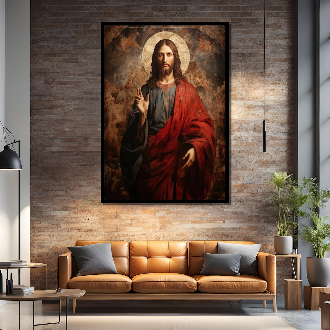Jesus Christ Canvas Painting – Elegant Religious Wall Art for Home and ...