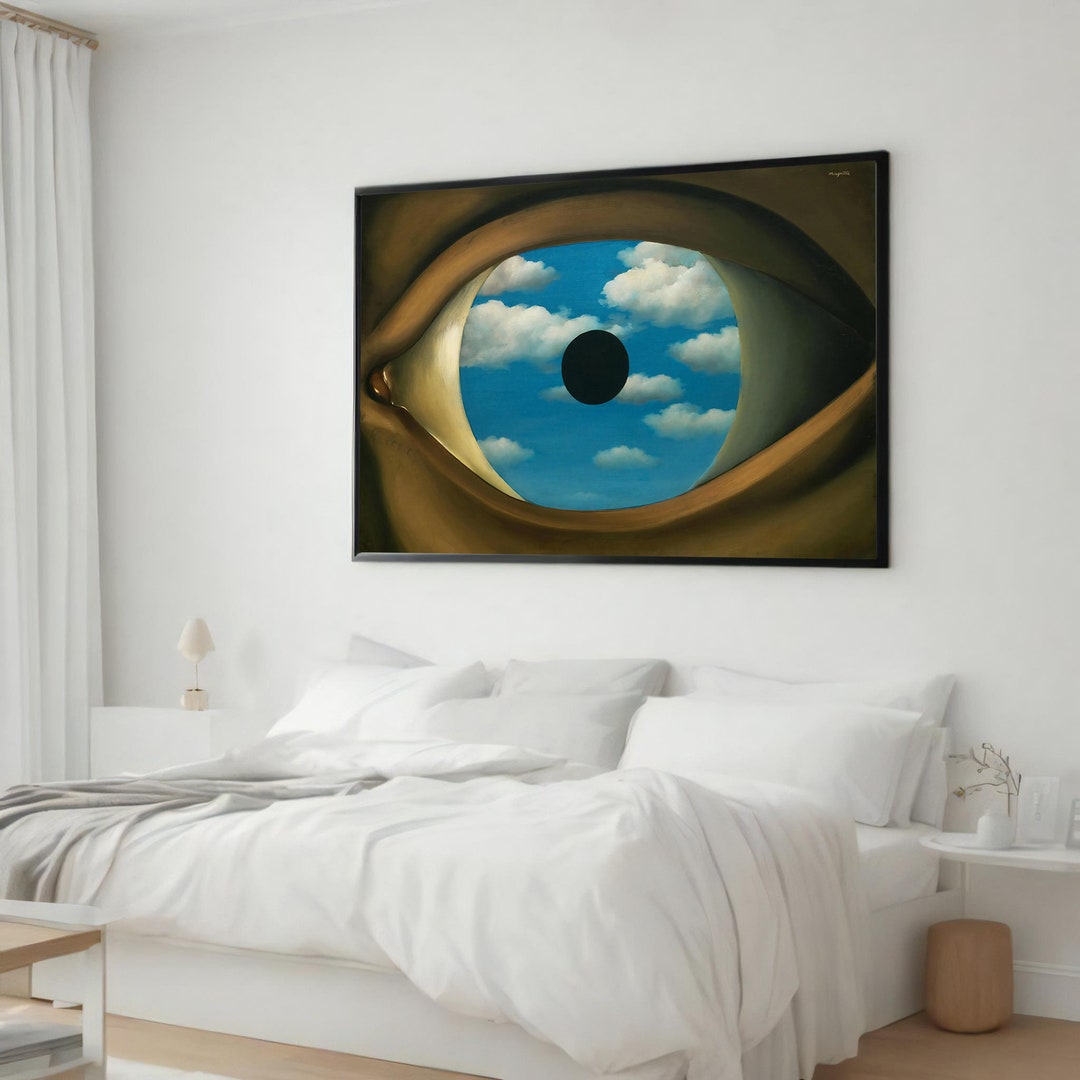 René Magritte's the False Mirror Canvas Print Surrealist Art for ...