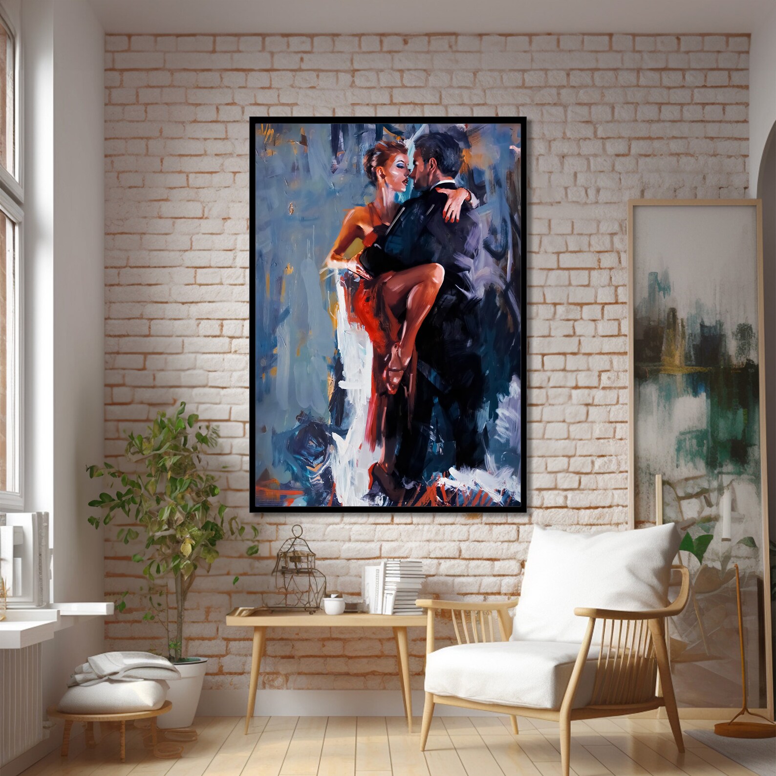 Elegant and Passionate Tango Dance Canvas Painting Art for Modern Home ...
