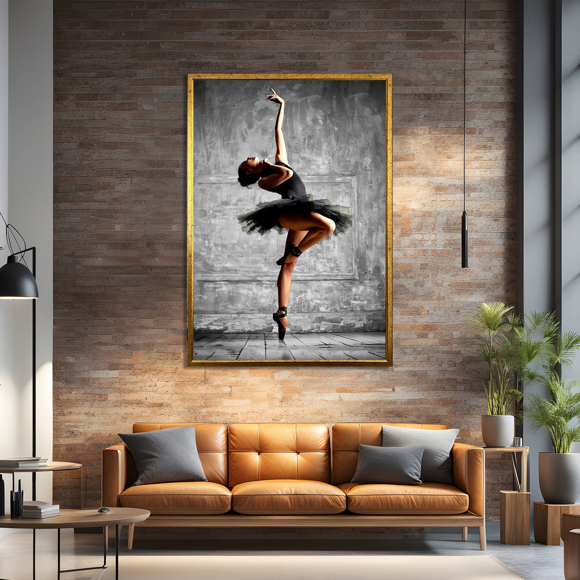 Elegant Ballet Dance Canvas Wall Art Graceful and Poised Ballerina ...