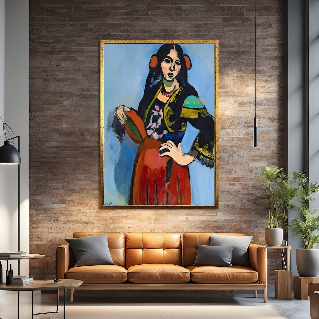 Colorful Henri Matisse Inspired Spanish Woman Canvas Painting Wall Art ...